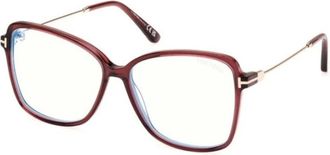 Tom Ford Femme, Accessoires, Rouge, Taille: 55 MM Optical Frame