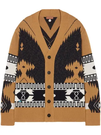 Alanui cardigan African Vibes - Marron