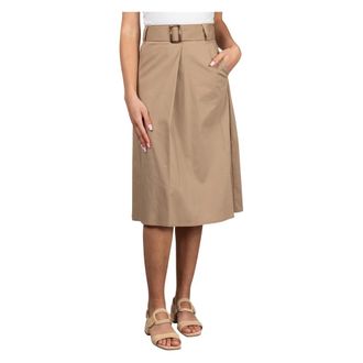 Ferrante Femme, Jupes, Brun, Taille: 36 FR Midi Skirt