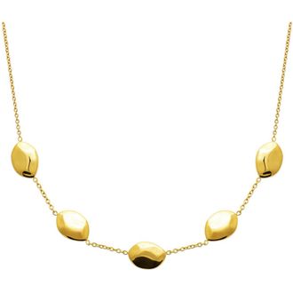 Brillaxis Collier acier dor&eacute; perles dacier