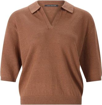 Luisa Cerano Femme, Tops, Brun, Taille: 42 FR Polo Chemises
