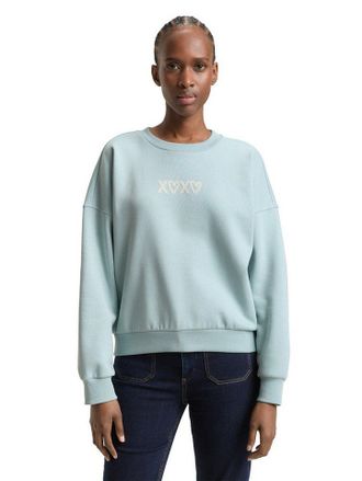 Tom Tailor Sweatshirt Rundhals, bequeme Passform, bedruckt