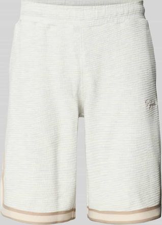Pegador Shorts mit Strukturmuster und Label-Stitching