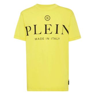 Philipp Plein Homme, Tops, Jaune, Taille: L T-Shirt Col Rond Iconic Plein