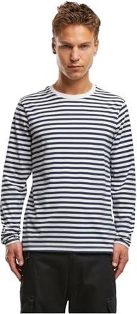 Brandit Haut Manches Longues Homme T-Shirt Manches Longues Bleu Marine/Blanc S