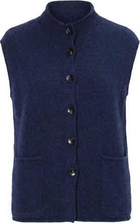 Ulla Popken Strickjacke Strickweste Rollkanten Rundhals &auml;rmellos