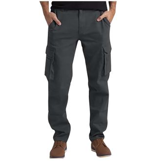 Generic Winter Arbeitshose Herren, Bequeme, Einfarbige, L&auml;Ssige Modehose F&uuml;R Herren, Klassische Outdoor-Arbeitshose