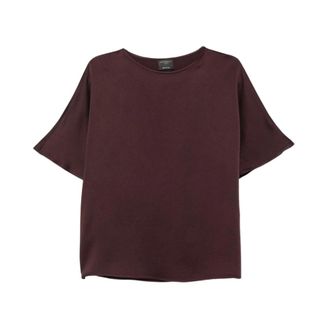 Antonelli Top mit Satin-Finish - - Blouses & Shirts - Damen - Braun - L