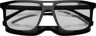 Prada 0PR Acetate Rectangle Sunglasses - Black