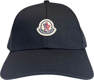 Moncler Casquette de baseball en gabardine de coton - Homme - Accessoires - Noir - Taille: ONE Size