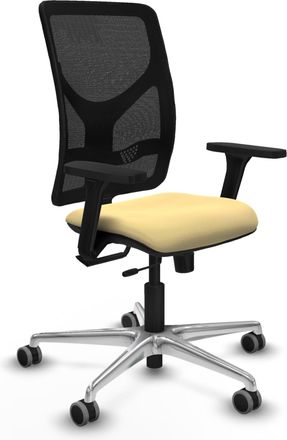 Piqueras y Crespo B&uuml;rostuhl mit 3D-Armlehnen, h&ouml;henverstellbare Lendenwirbelst&uuml;tze, ausgestattet mit Syncro/Traslack und Schneideschaum, mit Rollen von 65 mm, Parkett, 