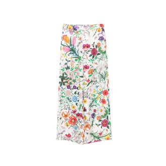 Gucci Flora-print Silk Palazzo Pants