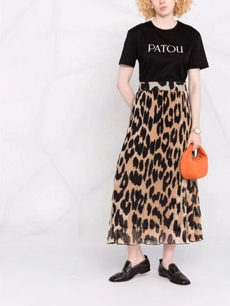 Patou Logo Print T-shirt - Black