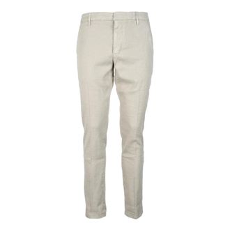 Dondup Homme, Pantalons, Beige, Taille: W28 Pantalon Gaubert en mélange lin et lyocell