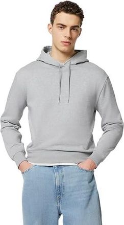 Calvin Klein Sweat &agrave; Capuche Femme Monogram Terry avec Logo, Gris (Heroic Grey HTR), L