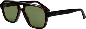 Retro Superfuture lunettes de soleil Maneval &agrave; branche frontale - Marron