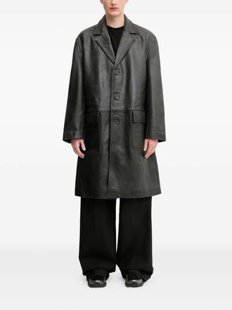 Alyx manteau en cuir - Noir