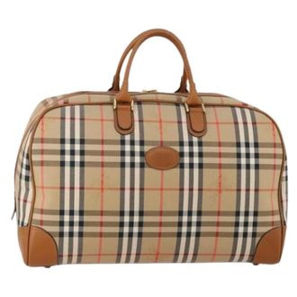 Burberry Sac Boston Pre-owned - Femme - Pre-owned - Beige - Taille: ONE Size