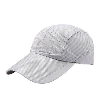 Generic Casquette de travail imperm&eacute;able - Couleur unie - Protection solaire - Casquette de baseball - Alpinisme - Casquette d&eacute;t&eacute; - Pour homme, gris, taille u
