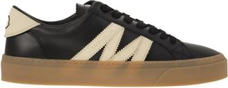 Moncler Low-Top Sneaker - Monaco2 - Leather And Nubuck Sneakers. - Gr. 40 (EU) - in Grau - für Damen