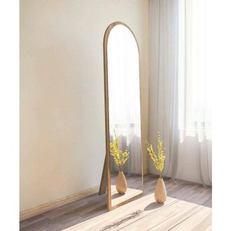 Dmora Dmora - Spiegel Zaniah, Spiegel mit Rahmen, Wanddekorationsartikel, Spiegeldekoration, 50x2h160 cm, Nussbaum, mit verst&auml;rkter Verpackung