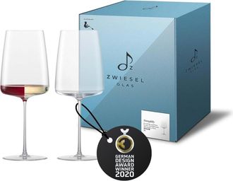 Zwiesel Glas Weinglas fruchtig & fein Simplify (2-er Set), in Handarbeit mundgeblasene Weingl&auml;ser, hochwertige Tritan-Kristallgl&auml;ser f&uuml;r Wein (Art.-Nr. 122053)