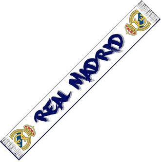 Real Madrid M&eacute;tier &agrave; Tisser Echarpe N&ordm;32 Avec Licence Officielle - Blanc - 140cm x 20cm