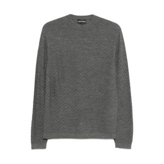 Emporio Armani Round-Neck Strickwaren - - Knitwear - Herren - Grau - S
