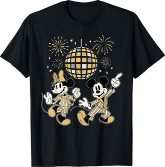 Disney Mickey & Minnie New Years Eve Disco Pajama PJ Party T-Shirt
