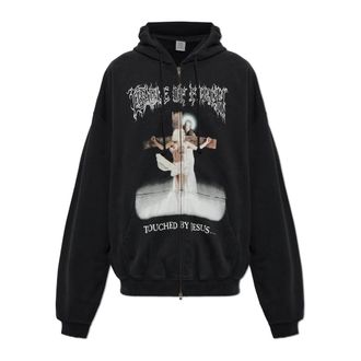 VETEMENTS Bedruckter Sweatshirt - - Sweatshirts & Hoodies - Herren - Schwarzk - M