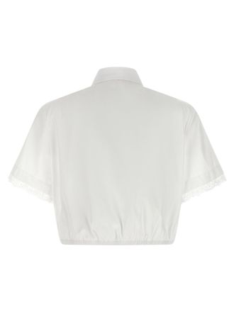 Ermanno Scervino Womens White Cotton Blouse