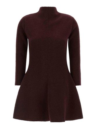 Magda Butrym Robe Au Genou - Rouge Brun