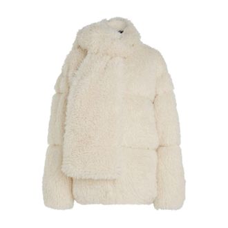 Karl Lagerfeld Studio Natural Pelo Coat - - Jackets - Damen - Beige - XS