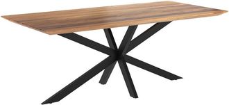 Rendez-Vous D&eacute;co Rendez-vous D&eacute;co - Table rectangulaire 8 personnes en bois de suar et m&eacute;tal 220 cm - sudirman