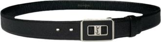 Saint Laurent unisex, Pre-owned, Noir, Taille: ONE Size Ceinture en cuir Pre-owned