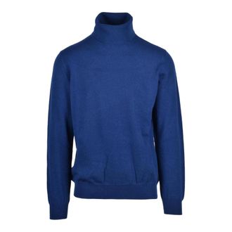 Alpha Studio Dolcevita - - Knitwear - Herren - Blau - L