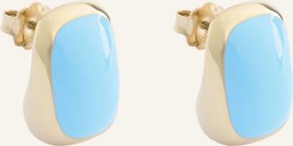 Pompidou Ohrstecker Puffy Elia Light Blue Mini By Glambou gold