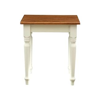 Biscottini International Tisch 72 x 72 x 79 cm aus Holz | massiver quadratischer K&uuml;chentische Made in Italy, Wei&szlig;/Braun