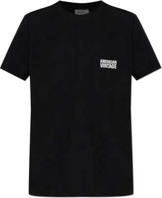 American Vintage Femme, Tops, Noir, Taille: 42 FR Ykobow T-shirt