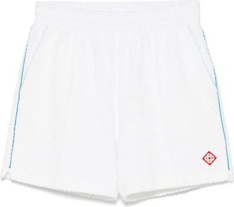 Casablanca Frottee-Shorts mit Monogramm - Wei&szlig;