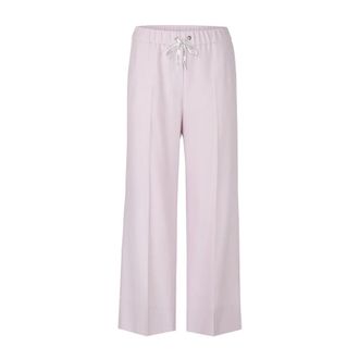 Marc Cain Weite Wollmischung High-Waist Hose - - Trousers - Damen - Rosa - M