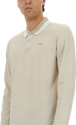 HUGO BOSS Cotton Regular Fit Polo Shirt - Beige