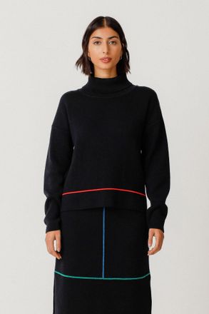 SKFK Damen vegan Pullover Alodi Schwarz