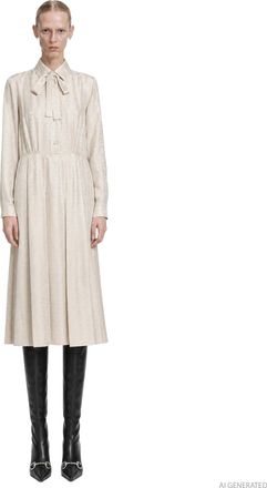 Gucci Gucci Crest Silk Habotai Dress