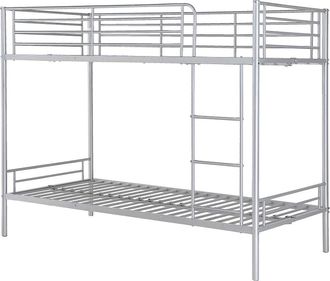 Vente-Unique Etagenbett - 2 x 90 x 190 cm - Silberfarben - DUOTIS II