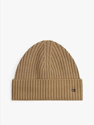 Tommy Hilfiger Bonnet en laine vierge &agrave; drapeau Hilfiger