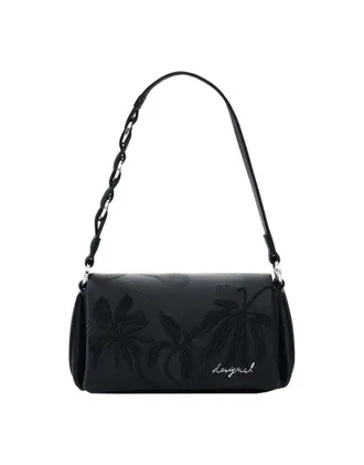 Desigual petit sac &agrave; fleurs emboss&eacute;es noir
