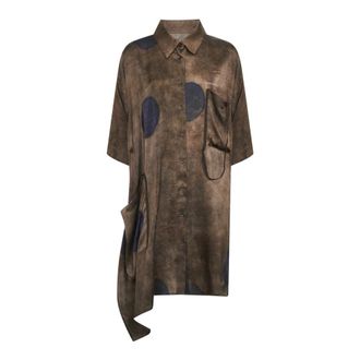 Uma Wang UMA Wang, Femme, Blouses et Chemises, Brun, Taille: 42 FR Chemise &agrave; pois