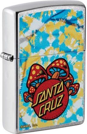 Zippo Sturmfeuerzeug - Santa Cruz Artist, Street Chrome, Color Image - Nachfüllbar - Wiederverwendbar - Windfestes Design - Geschenkbox - Made in USA