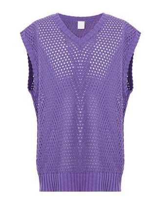 8 by YOOX COTTON-BLEND CROCHET KNIT VEST